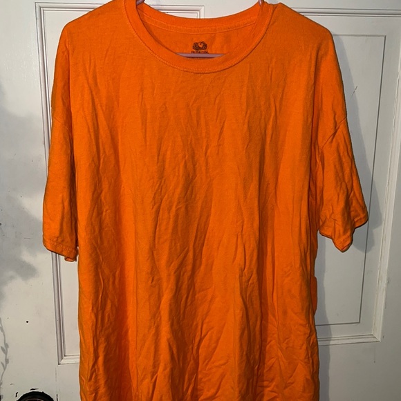Fruit of the Loom | Shirts | Bright Orange Work Shirt | Poshmark
